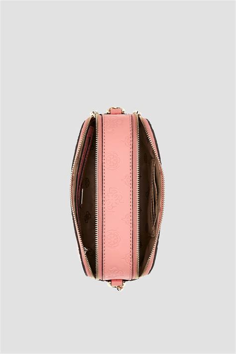 Женская розовая сумка с узором Guess HWPG87.47140;PIN — Ultrashop