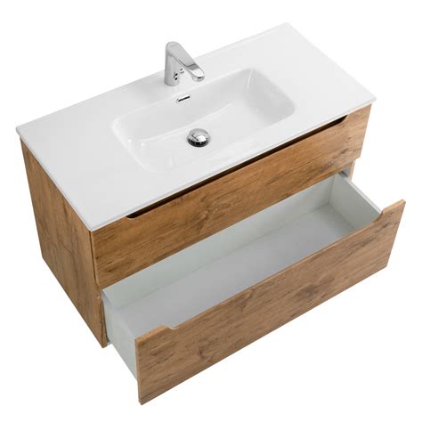 Купить Тумба с раковиной BelBagno Etna-H60 90 подвесная, rovere nature ...