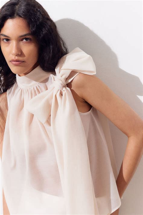 Купить Блузки Блузка из органзы с бантом H&M, цвет - многоцветный, по ...