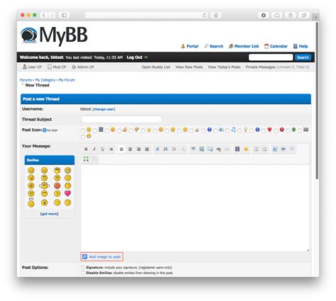 MyBB image upload plugin — Postimage.org
