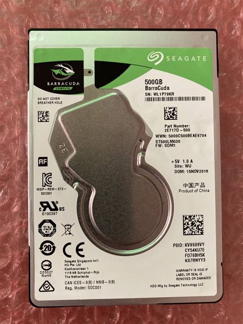 Yahoo!オークション - SEAGATE BarraCuda ST500LM030 500GB 2.5インチ ...
