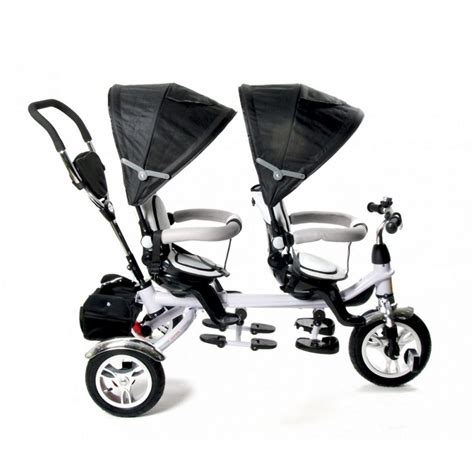 Black Aqua Twins Велосипед трехколесный для двойни купить в Ейске