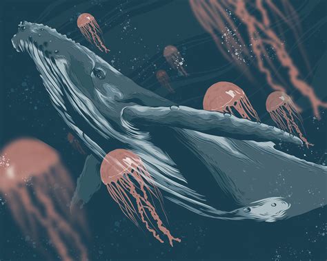 Whale & Jellyfish :: Behance