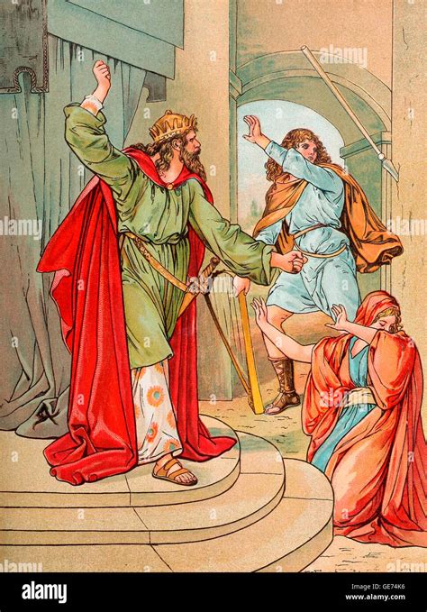 König Saul versucht die Leben von David, altes Testament ...