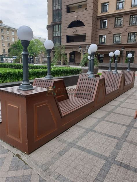 Скамейка стальная с фонарями «Лайт» - купить по выгодной цене в ...