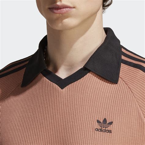 Clothing - Adicolor Classics Waffle Polo Shirt - Brown | adidas South ...