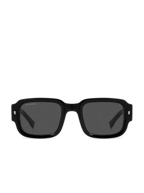 Dsquared2 Icon Γυαλιά Ηλίου με Μαύρο Κοκκάλινο Σκελετό και Γκρι Φακό ...