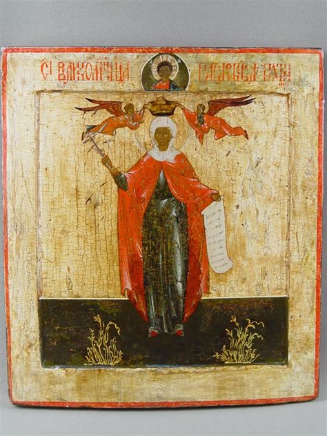 Икона «Святая Великомученица Параскева Пятница», дерево, ковчег, левкас ...