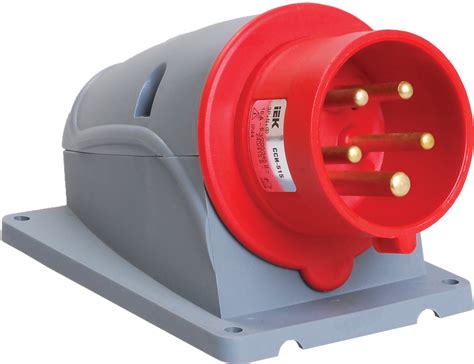 Вилка стационарная ССИ-525 32А-6ч/200/346-240/415В 3Р+РЕ+N IP44 MAGNUM ...