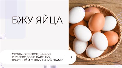 БЖУ яйца: сколько белков, жиров и углеводов в вареных, жареных и сырых ...