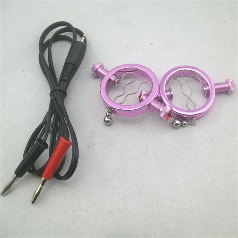 Electric Nipple Clamps for Women Stainless Steel Clip Colorful Light ...