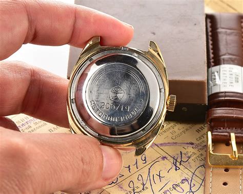 TIME CAPSULE: Large soviet gold-plated mechanical vintage watch Slava ...