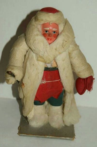 Новогодняя игрушка - Дед Мороз подставочный из папье маше и ваты ...