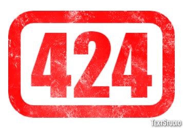 424 Text Effect and Logo Design Number