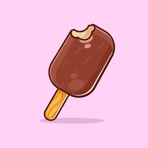 Симпатичный мультфильм о шоколадном мороженом | Премиум векторы
