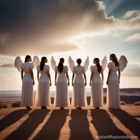 Four Angels and the Four Winds | Stable Diffusion Online