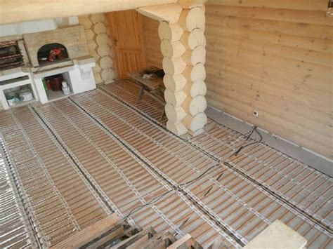 Теплые полы в бане: как своими руками сделать водяной и электрический ...