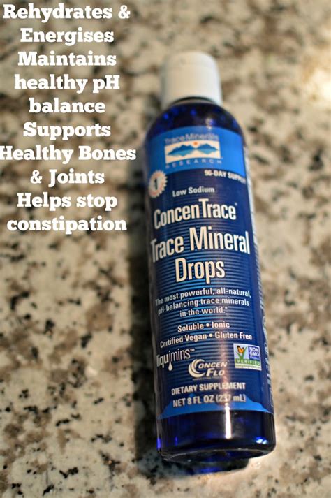 Benefits ConcenTrace® Trace Mineral Drops Powerful, pH-balancing.
