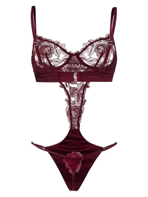Fleur Du Mal Rose lace-detailed Body - Farfetch