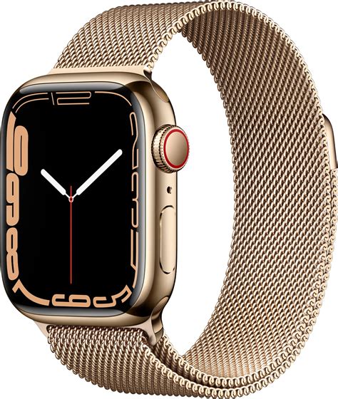 Best Buy: Apple Watch Series 7 (GPS + Cellular) 41mm Gold Stainless ...