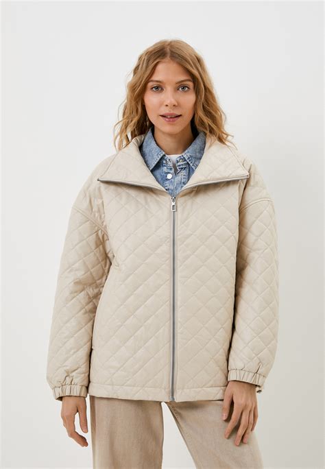 Куртка кожаная утепленная Gerry Weber, цвет: бежевый, MP002XW01VW9 ...