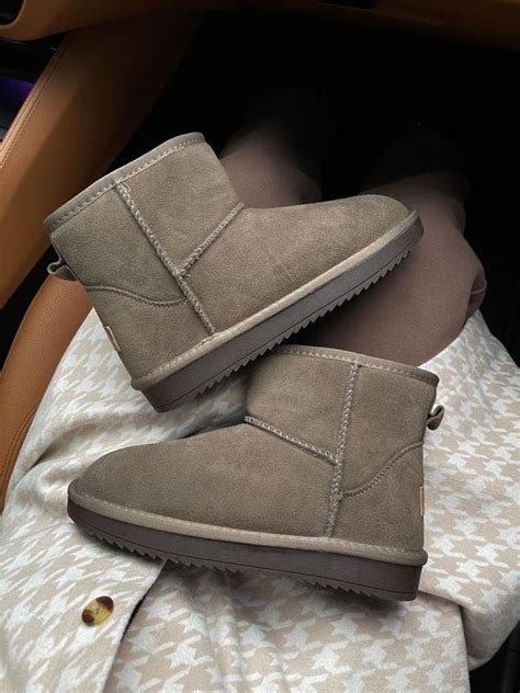 Женские угги ugg. натуральная замша, искусственный мех ...