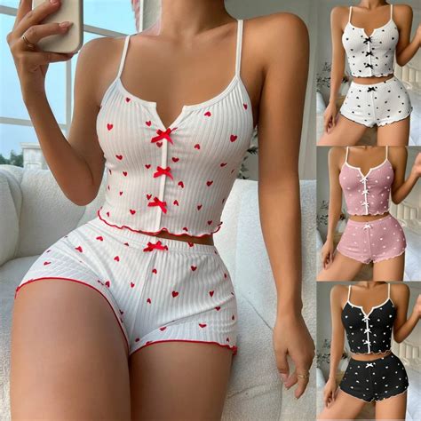 Женский пижамный костюм из полиэстера | AliExpress