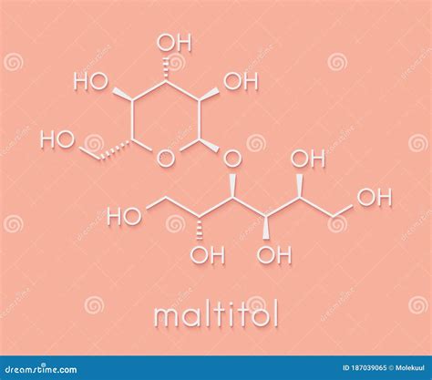 Maltitol Molecule, Molecular Structures, Sugar Alcohol, 3d Model ...