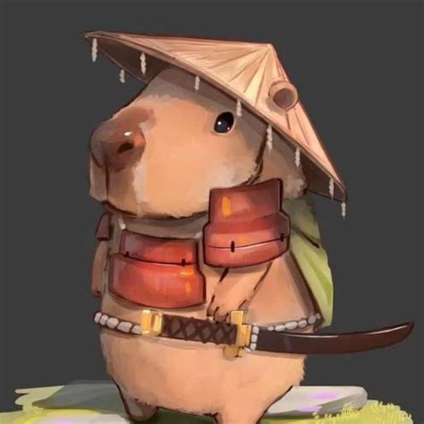 КАПИБАРА-САМУРАЙ | Fotos de capivara, Imagens de capivara, Doodles bonitos