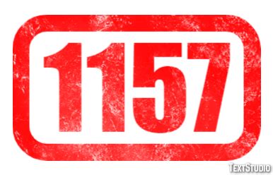 1157 Text Effect and Logo Design Number