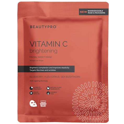 Коллагеновая маска для лица с витамином С BeautyPro Brightening ...