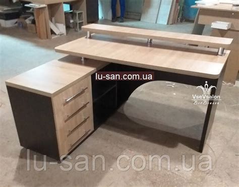 Угловой Стол для Компьютера с Левосторонней Тумбой Модель V333/1 ...