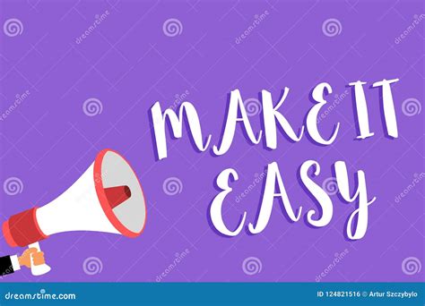 Conceptual Hand Writing Showing Make it Easy. Business Photo Text Smart ...