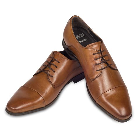 Nicola Benson | Schnürer Captoe Derby cognac braun, Kalbsleder handgef ...