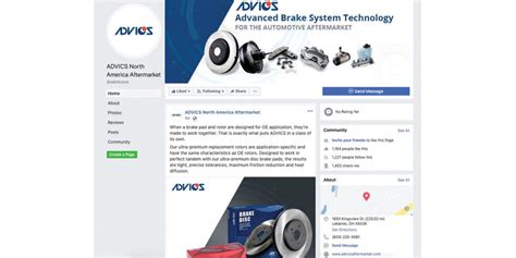 ADVICS Aftermarket Launches Facebook Page