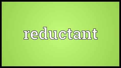 Reductant Meaning - YouTube