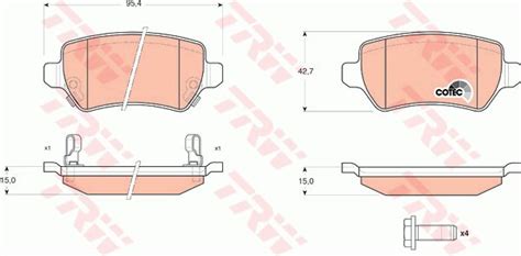 Klocki hamulcowe TRW GDB 1515 Opel Astra G/H tył - 7062432065 ...