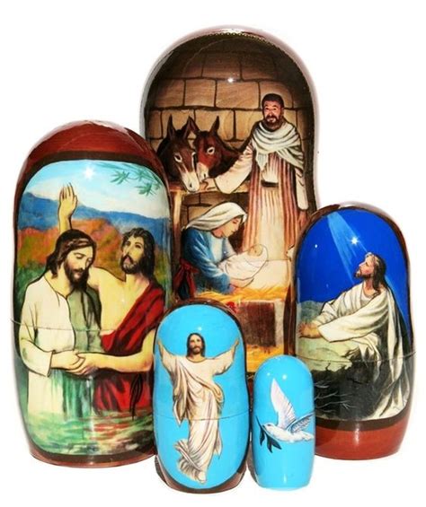Jesus Christ 5 Piece Nesting Doll Set | Jesus, Christ and Dolls