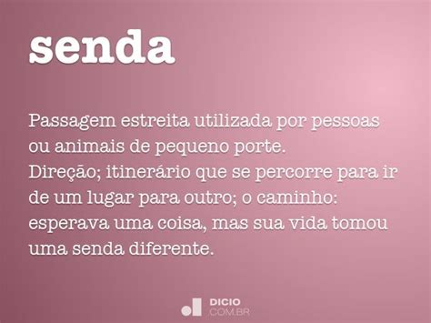 Senda - Dicio, Dicionário Online de Português