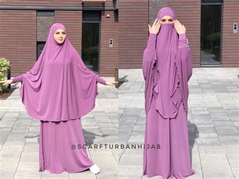 Raspberry Rose Khimar Niqab Transformer, Elegant Traditional Hijab ...