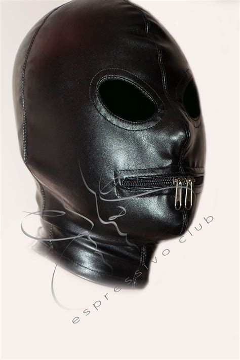 BDSM leather mask Submissive bdsm mask Bondage hood mask | Etsy