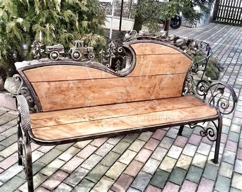 Кованая скамейка с художественной ковкой КС-206: купить в Москве, фото ...
