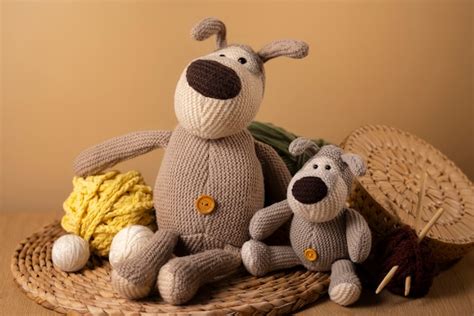 Натюрморт из плетеных плюшевых игрушек | Бесплатно Фото