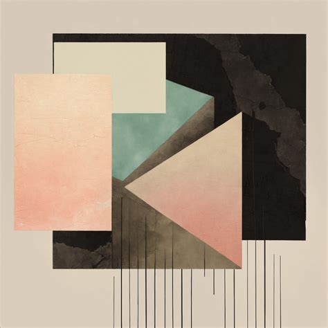 Lexica - Album cover, Fragments, riso design, texture, pastels cream black,