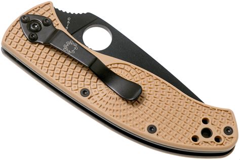 Spyderco Tenacious Lightweight Tan Black C122PTNBK FRN pocket knife ...