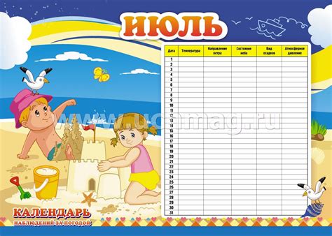 Комплект плакатов "Календарь наблюдений за погодой" – купить по цене ...