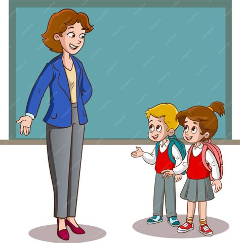Premium Vector | Students and teacher in classroom vector illustration