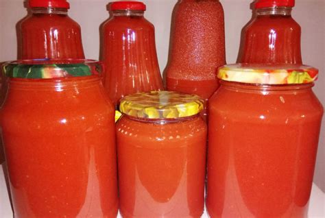 Томатный сок через мясорубку в литровых банках: рецепты на зиму