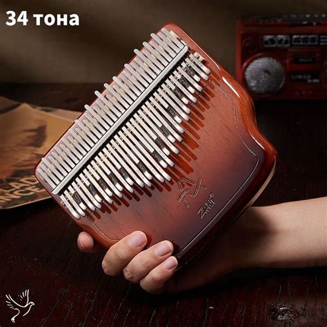 Калимба 34 ноты профессиональная ,Мини-пианино,Двухслойное пальчиковое ...