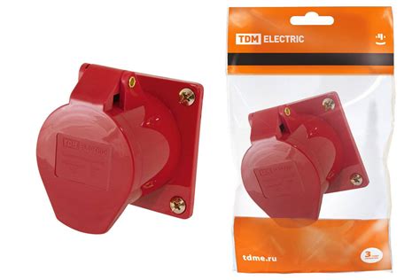 Розетка 415 скрытая 3Р+РЕ+N 16А 380В IP44 TDM SQ0604-0013